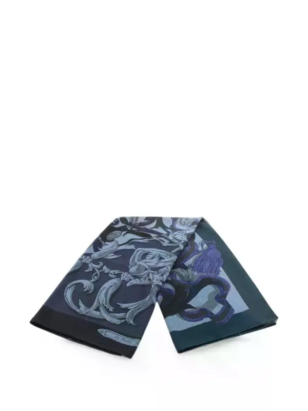 Hermès Le Mors À La Conétable Silk Scarf - Blue