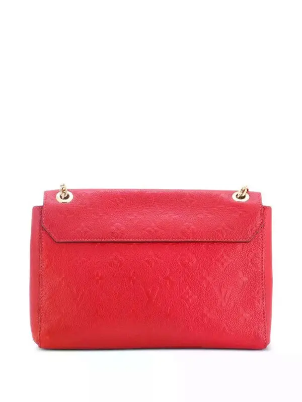 LOUIS VUITTON Vavin Handbag Monogram Empreinte Leather Pm - Red