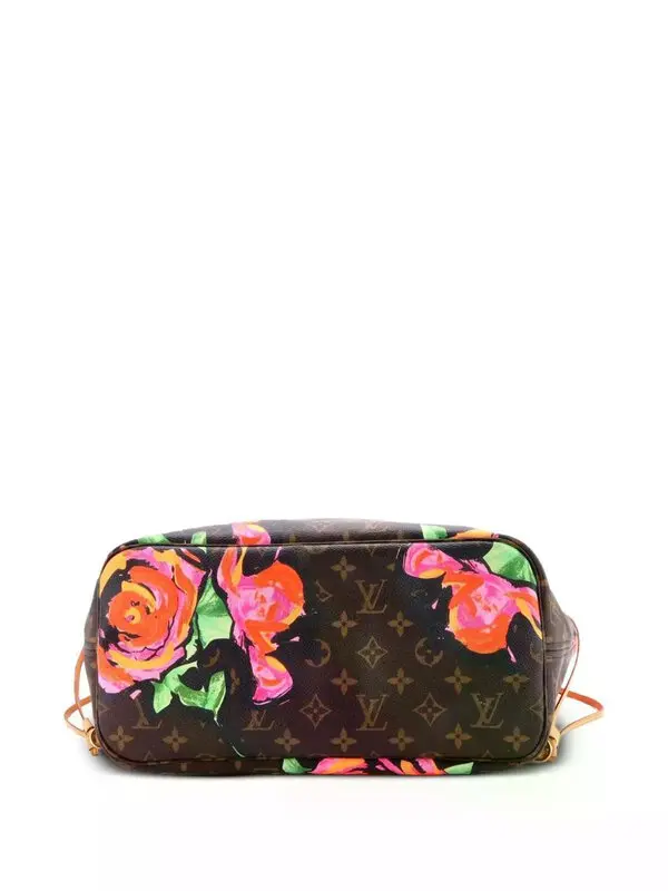 LOUIS VUITTON Monogram Roses Neverfull Mm Tote Bag
