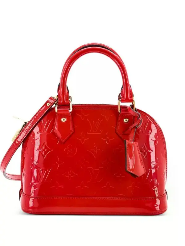 LOUIS VUITTON Monogram Vernis Alma Bb Shoulder Bag - Red