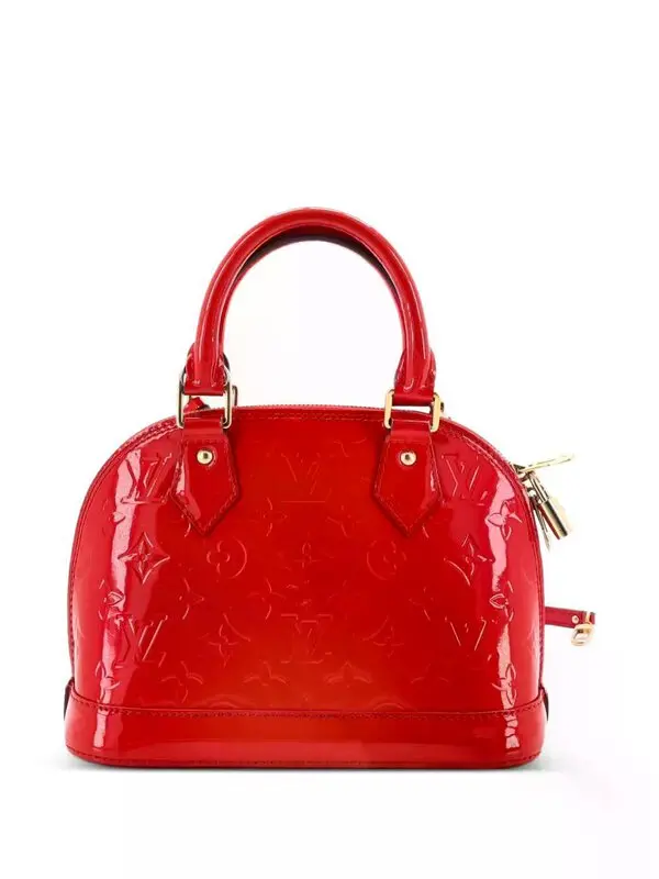 LOUIS VUITTON Monogram Vernis Alma Bb Shoulder Bag - Red