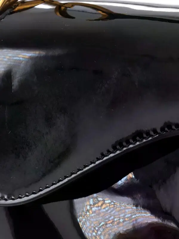 Dior Saddle Bag Patent Medium Shoulder Bag