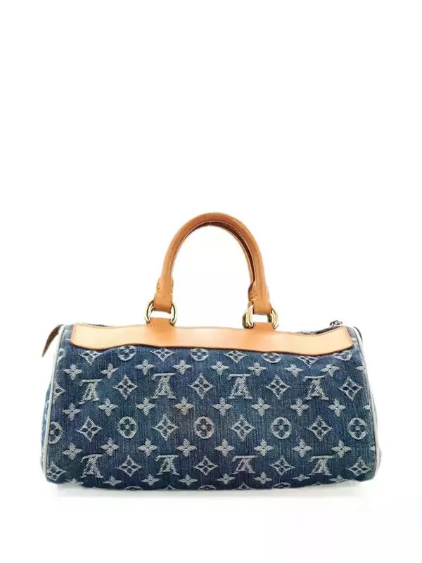 LOUIS VUITTON Neo Speedy Bag Denim Handbag