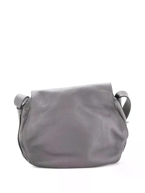 Chloé Marcie Leather Medium Crossbody Bag - Grey