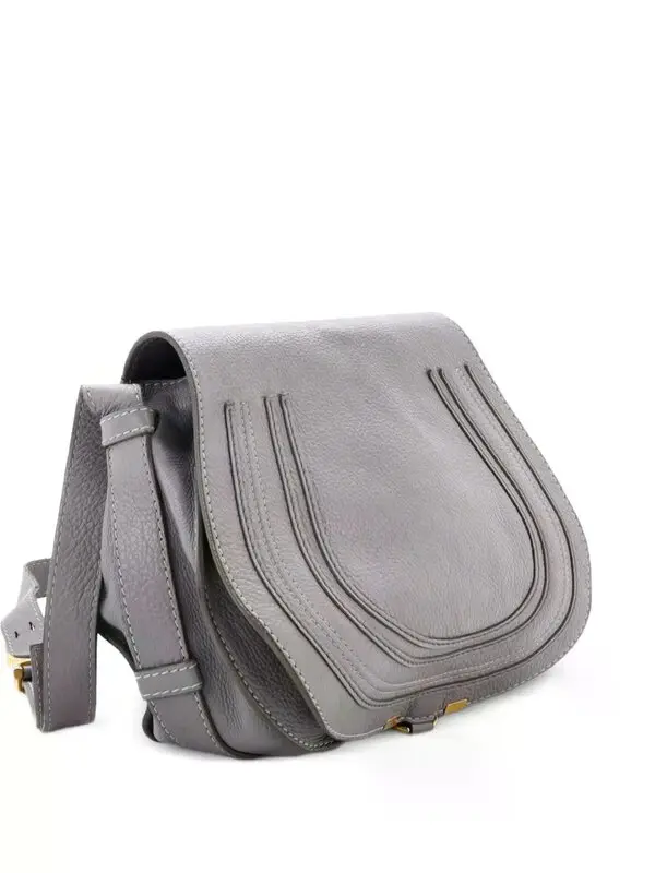 Chloé Marcie Leather Medium Crossbody Bag - Grey
