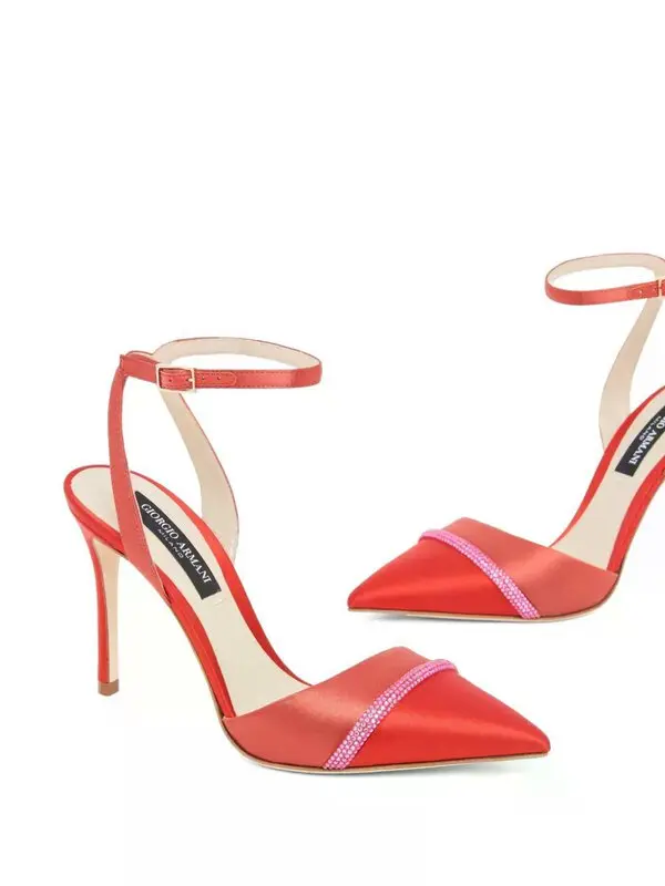 Giorgio Armani Court Crystal-embellished Pointed-toe Pumps
