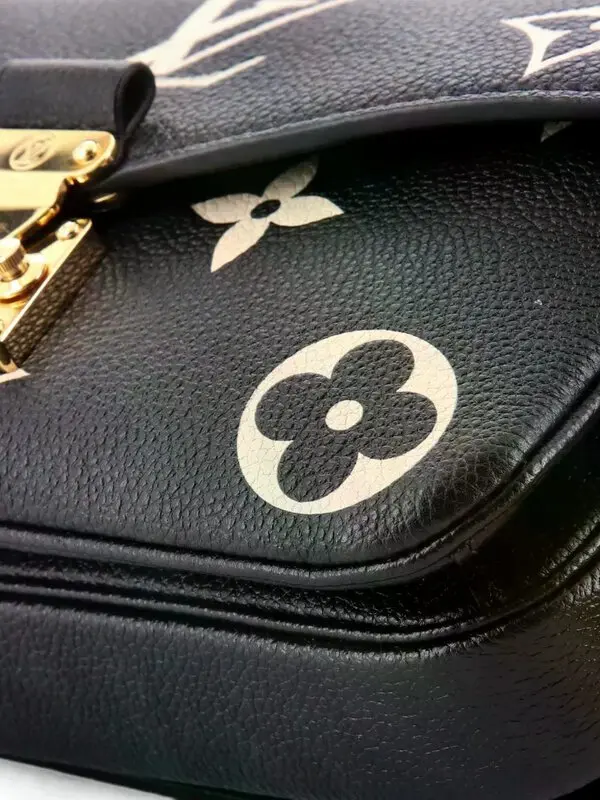 LOUIS VUITTON Pochette Métis Monogram Empreinte Giant East West Shoulder Bag - Black