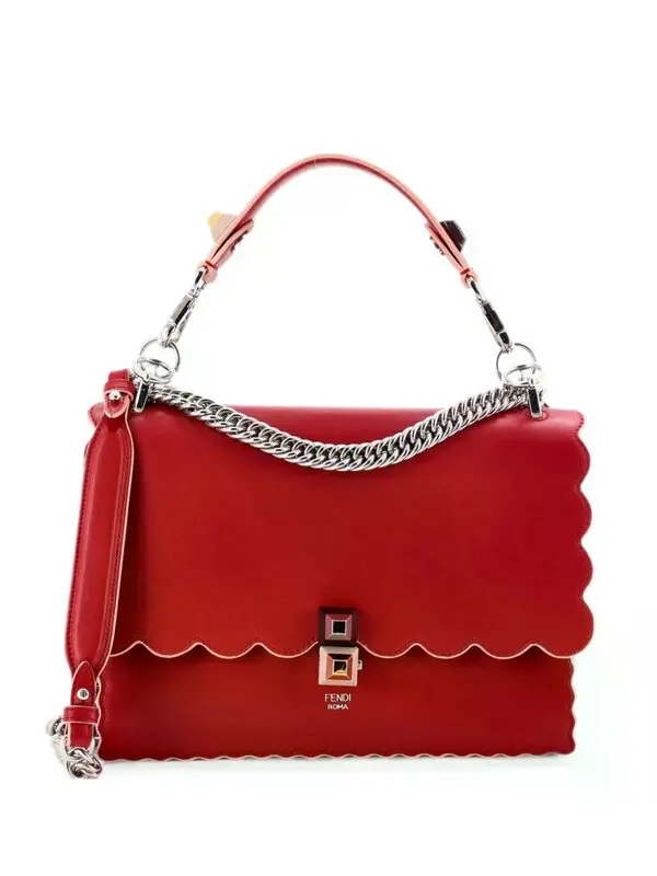 Fendi Kan I Leather Medium Shoulder Bag