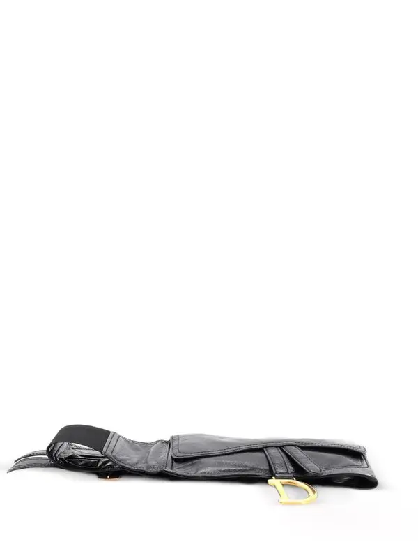 Dior Saddle Double Buckle Leather Belt Bag