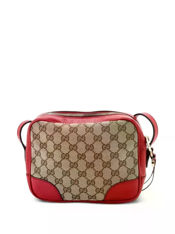 Gucci Bree Disco Gg Canvas With Leather Mini Crossbody Bag - Red
