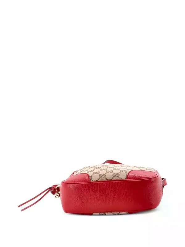 Gucci Bree Disco Gg Canvas With Leather Mini Crossbody Bag - Red