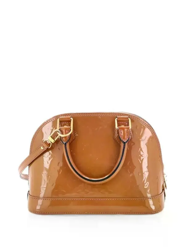 LOUIS VUITTON Alma Handbag Monogram Vernis Bb Shoulder Bag - Brown