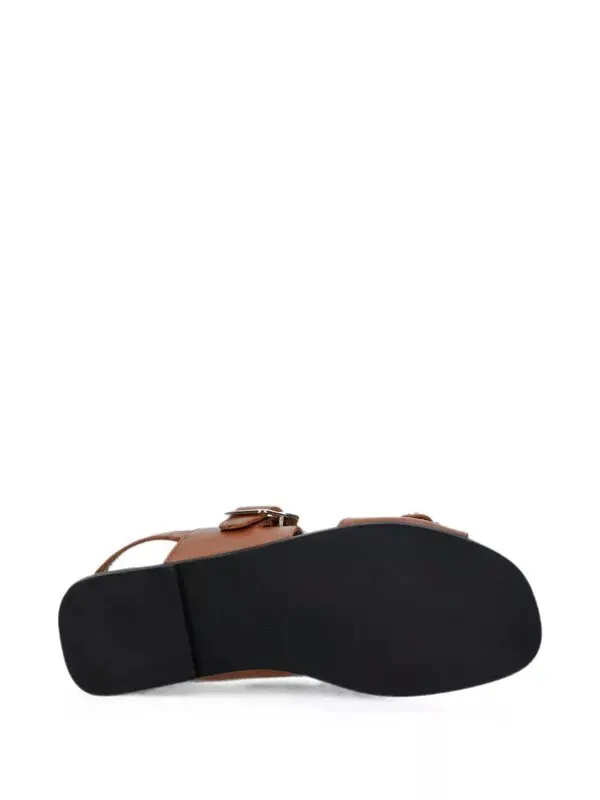 Moschino Heart-buckle Leather Sandals