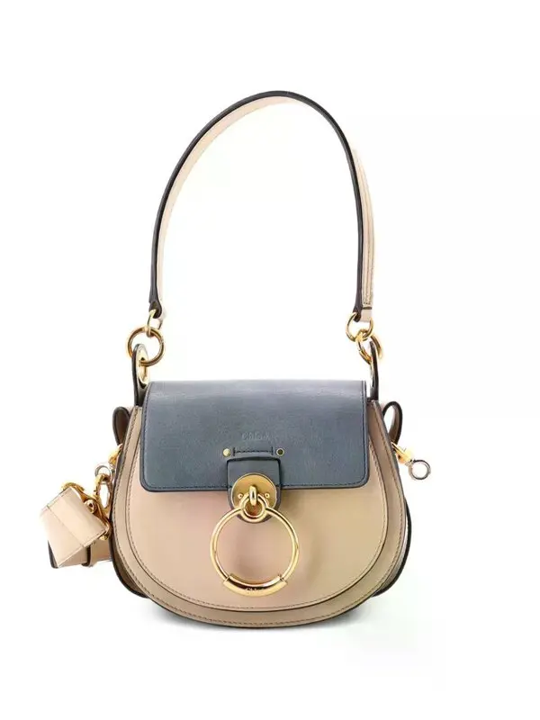 Chloé Tess Bag Leather Small Shoulder Bag - Neutrals