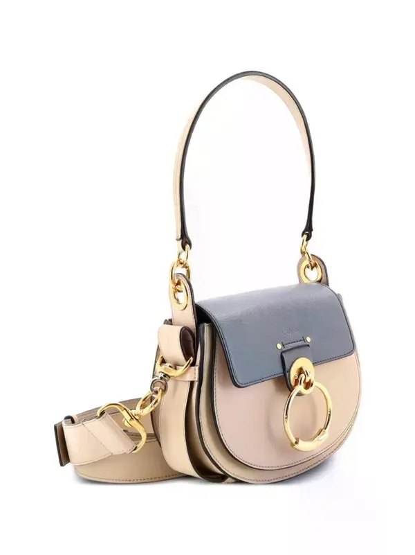Chloé Tess Bag Leather Small Shoulder Bag - Neutrals