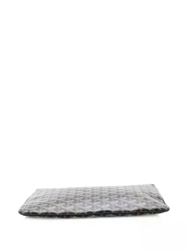 Goyard Senat Zip Coated Canvas Mm Pouch - Black