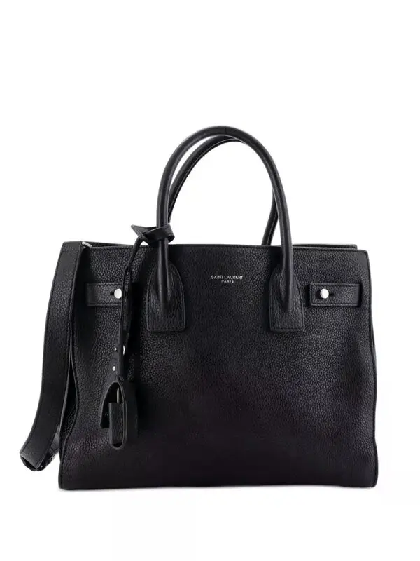 Saint Laurent Sac De Jour Souple Leather Baby Satchel - Black