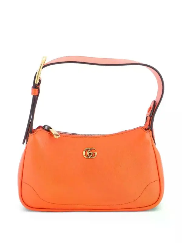 Gucci Aphrodite Leather Mini Shoulder Bag - Orange