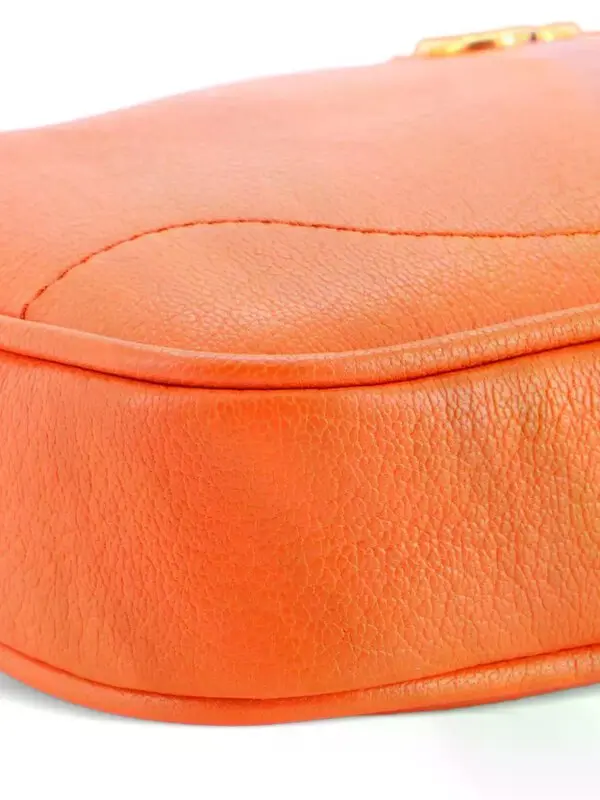 Gucci Aphrodite Leather Mini Shoulder Bag - Orange
