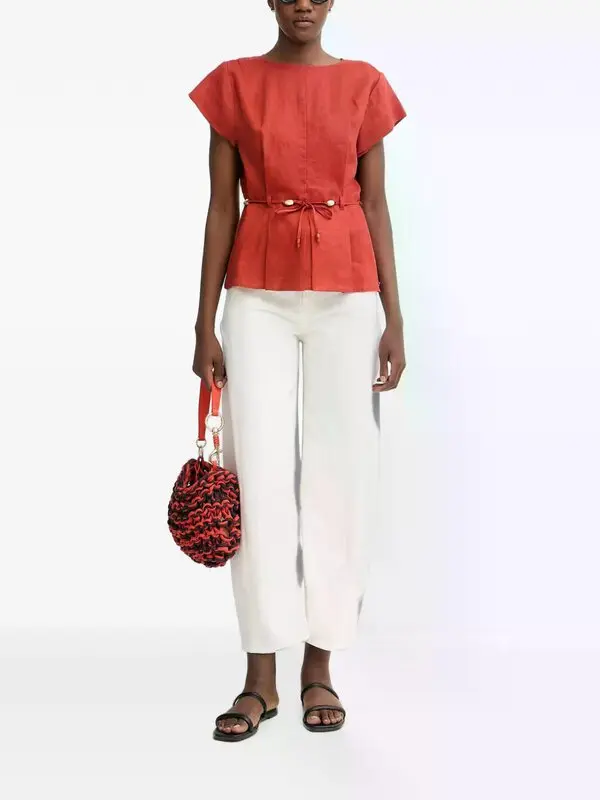 PEDRO DEL HIERRO Belted Pleated Top