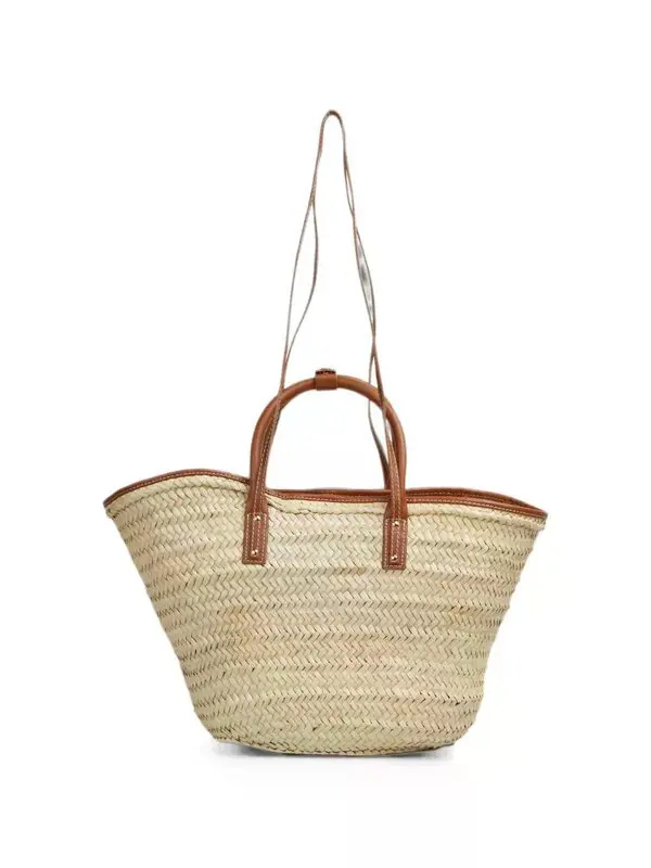 Jacquemus Maxi Le Panier Soli Straw Tote Bag - Neutrals