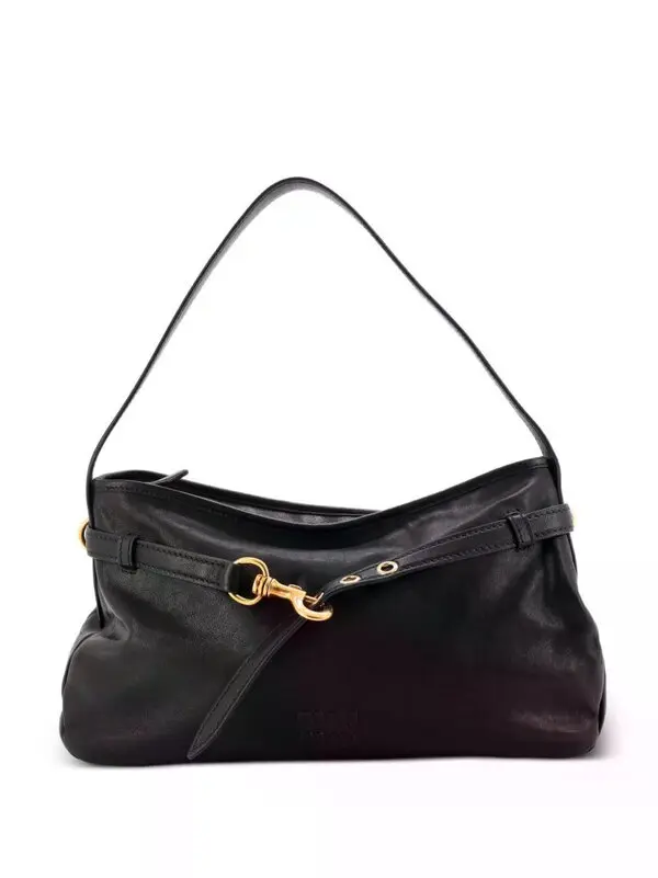 Miu Miu Leather Hobo Bag - Black