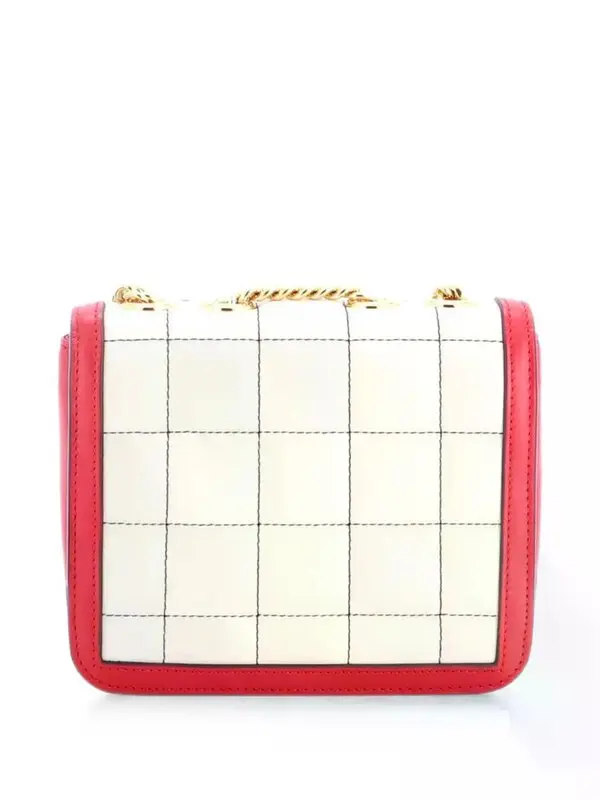 Gucci Deco Chain Flap Bag Mixed Matelasse Leather Mini Crossbody Bag - Black