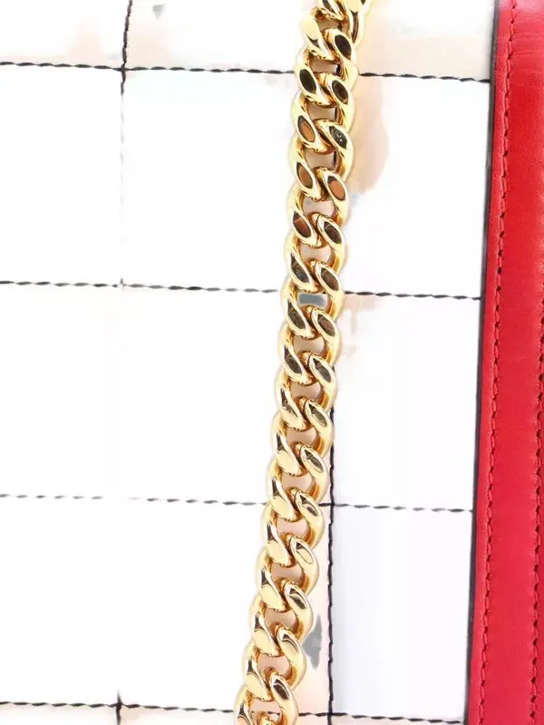 Gucci Deco Chain Flap Bag Mixed Matelasse Leather Mini Crossbody Bag