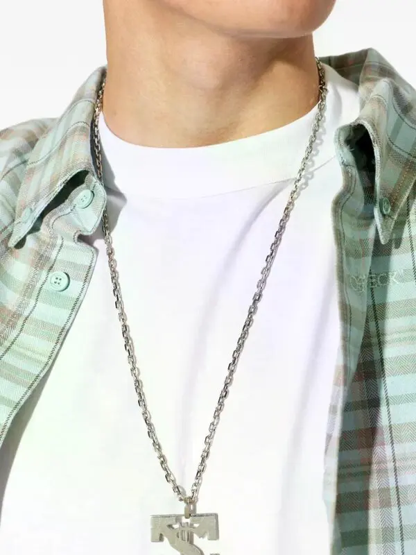 Off-White Arrows Pendant Necklace - Silver