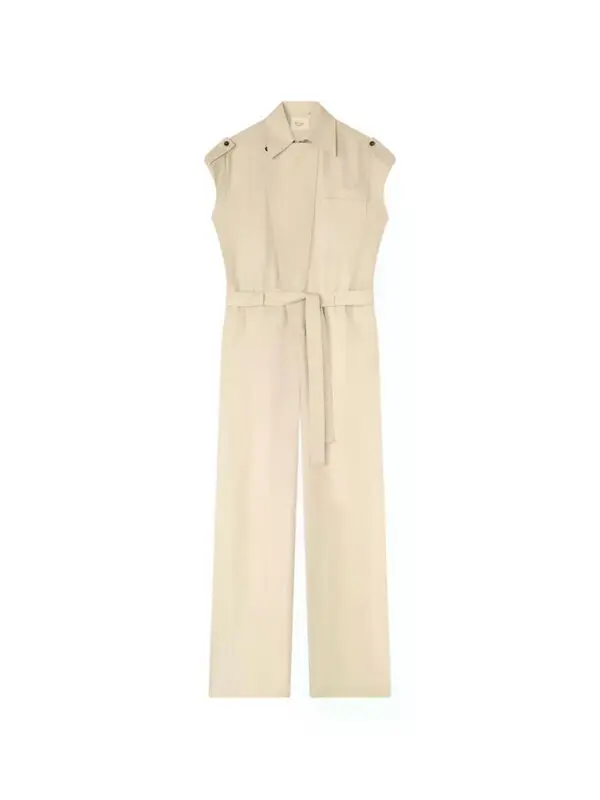 RETORI Belted Silk Jumpsuit