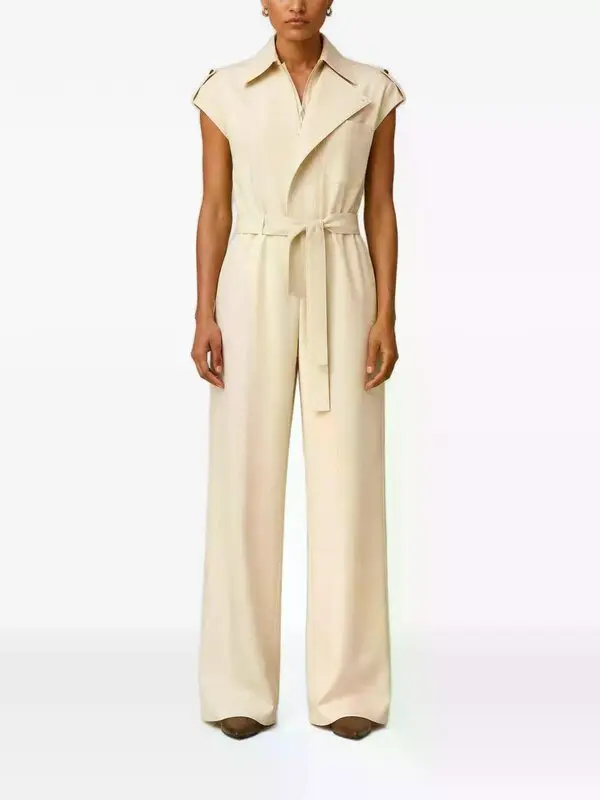 RETORI Belted Silk Jumpsuit