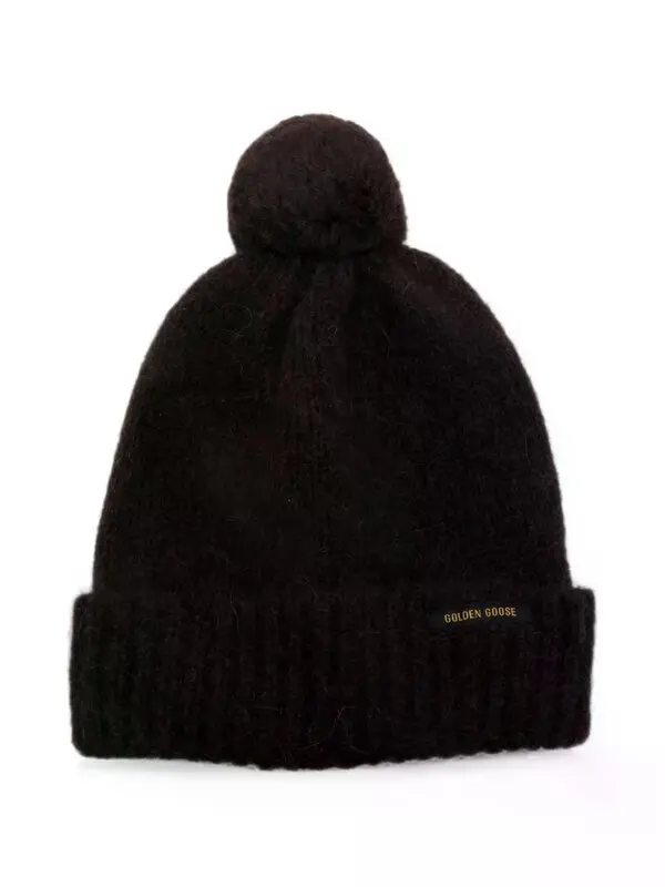 GOLDEN GOOSE Didi Beanie Hat - Brown