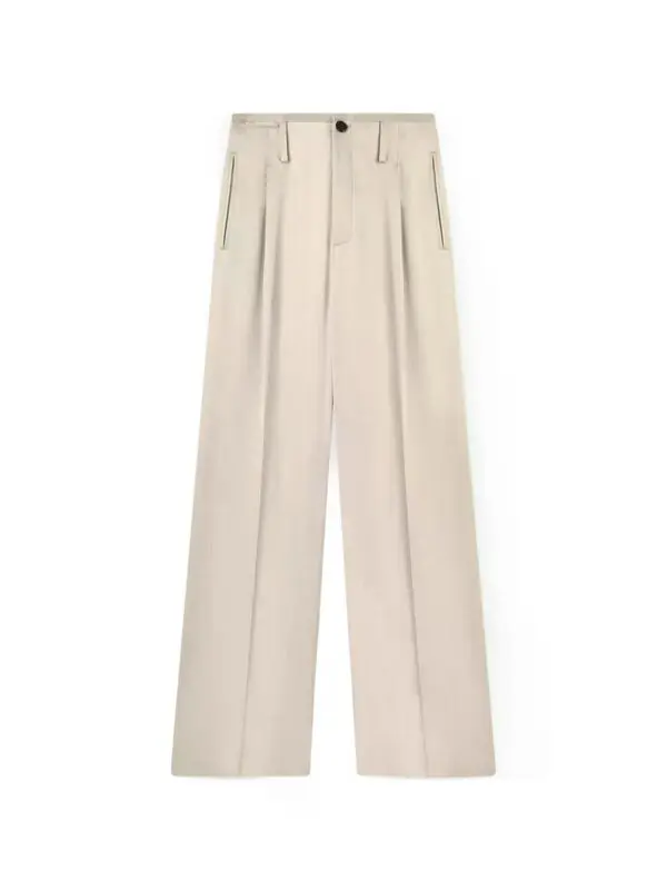 RETORI Retro Heritage Wide-leg Silk Trousers