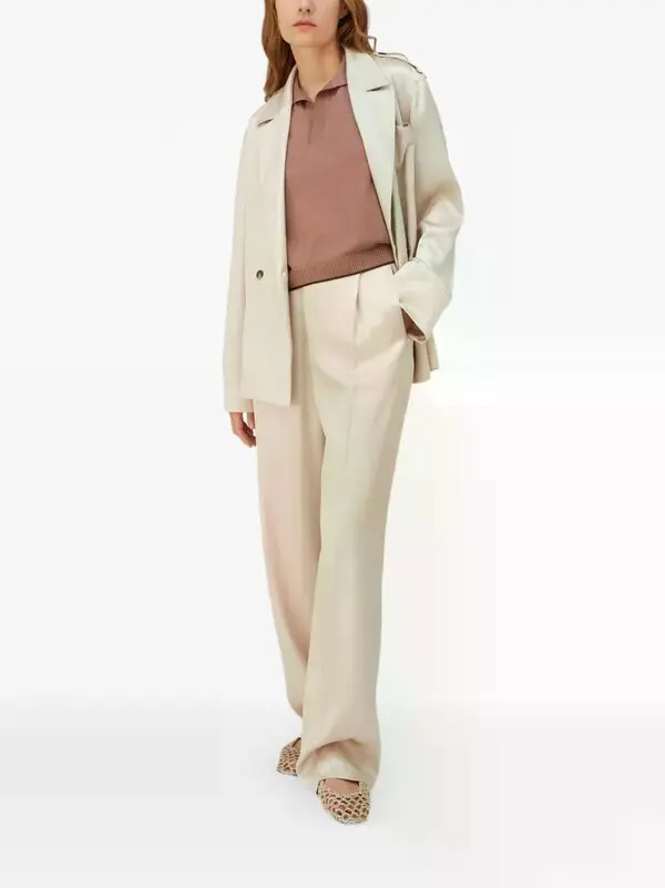 RETORI Retro Heritage Wide-leg Silk Trousers