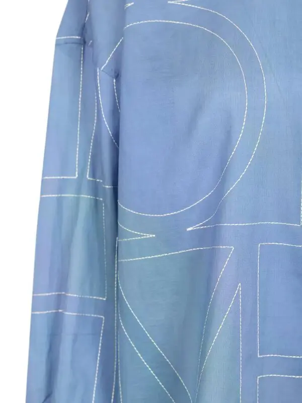 TOTEME Monogram-embroidered Mini Dress