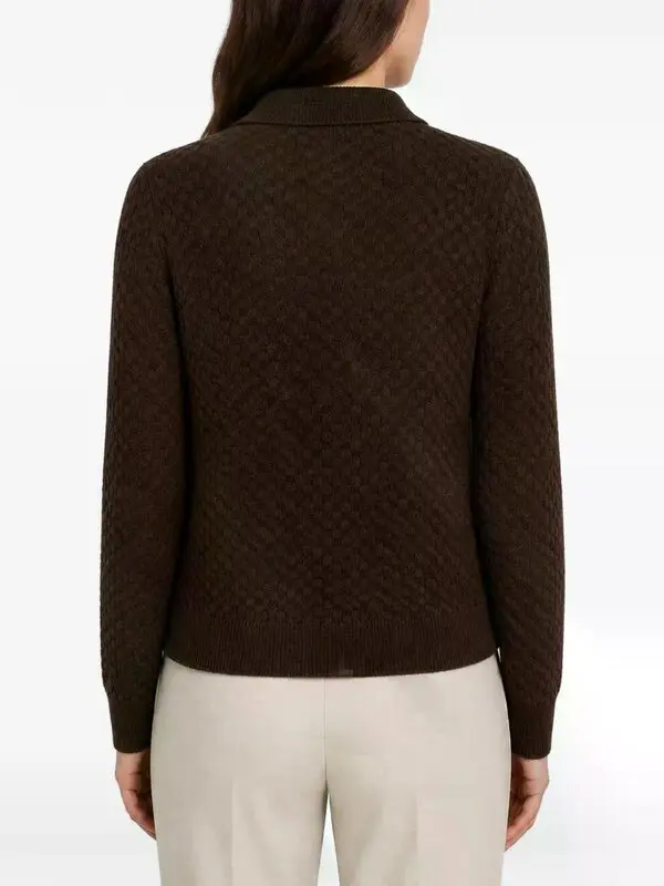 RETORI Jacquard-knit Button-down Cardigan