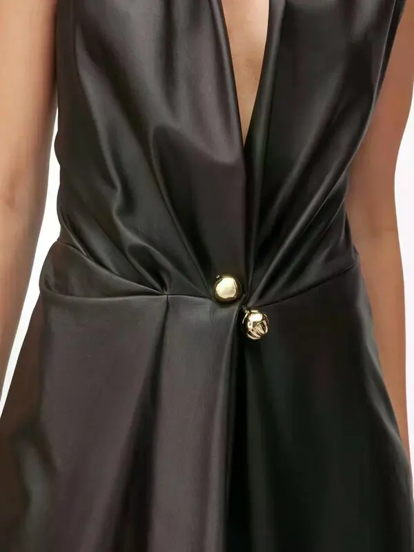 RETORI Retro Manogsteen Leather Maxi Dress