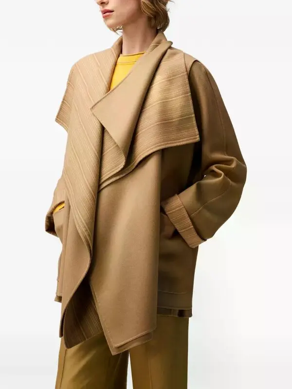 RETORI Retro Striped Shawl Collar Wool Jacket