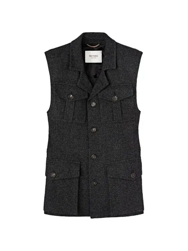 RETORI Patch-pocket Saharienne Vest - Black