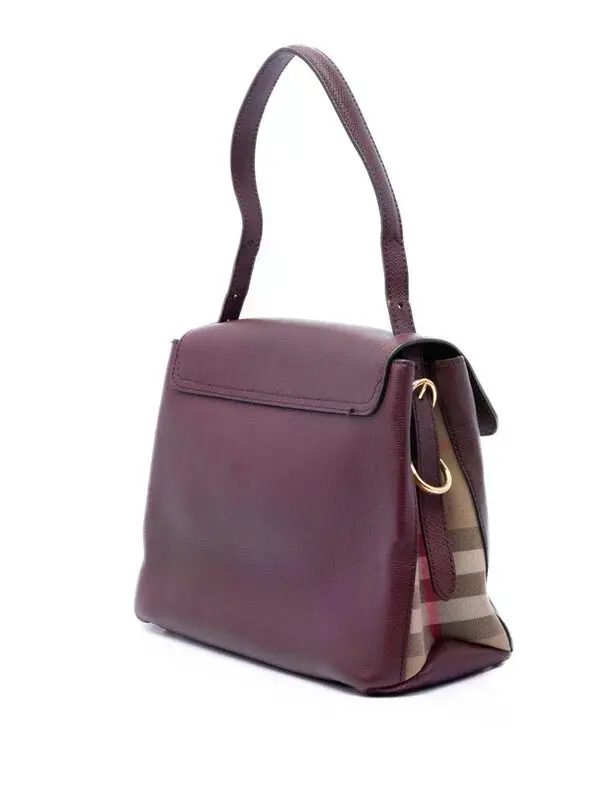 Burberry 2000-2017 Medium House Check Trimmed Leather Camberley Satchel