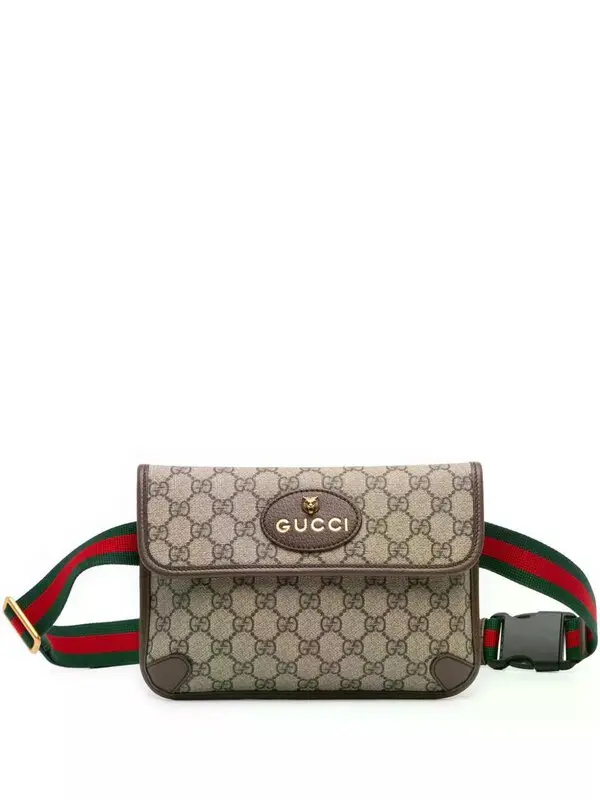Gucci Gg Supreme Web Neo Vintage Belt Bag - Neutrals