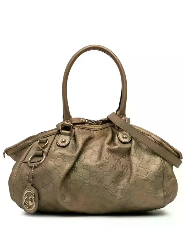 Gucci 2016-2026 Guccissima Sukey Satchel - Brown