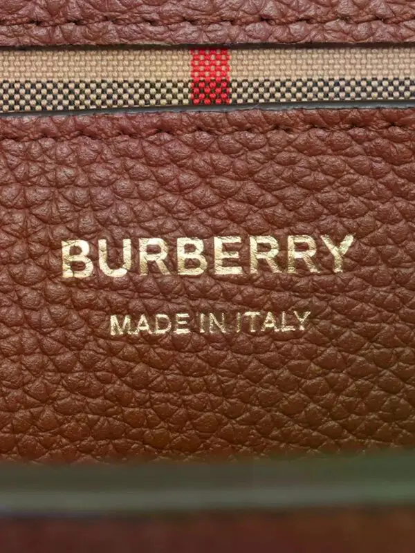 Burberry Leather And House Check Canvas Crossbody Bag