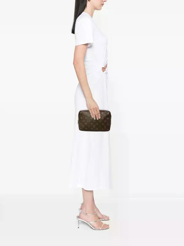 LOUIS VUITTON 1983 Monogram Trousse Toilette 23 Clutch Bag - Brown