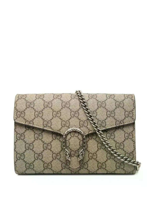 Gucci 2016-2026 Gg Supreme Dionysus Wallet On Chain Crossbody Bag - Neutrals