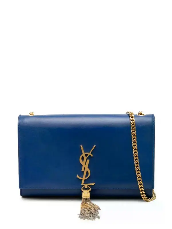 Saint Laurent Monogram Kate Tassel Crossbody Bag - Blue