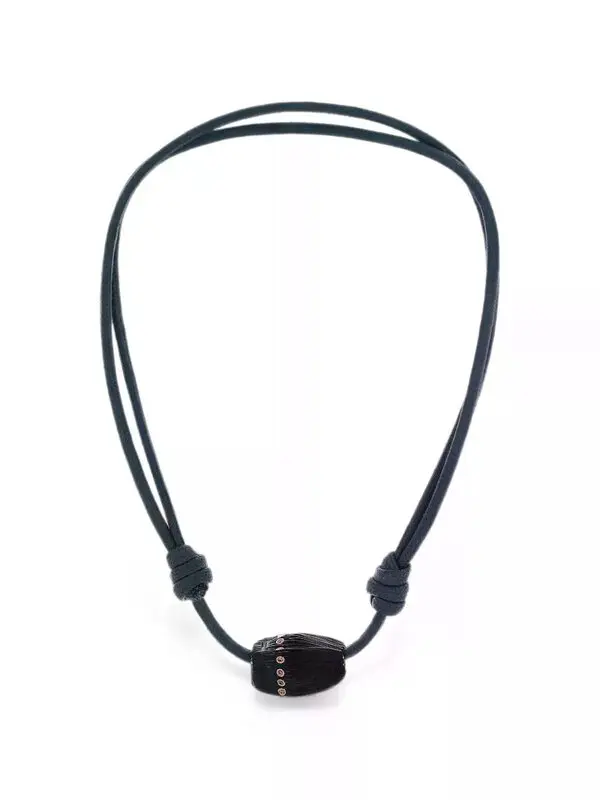DEZSO Coquito Tiger Eye And Aquamarine Necklace - Blue