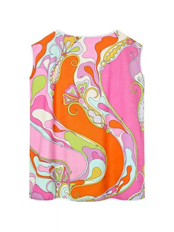 Emilio Pucci Orchidee Print Cotton Terry Dress - Pink