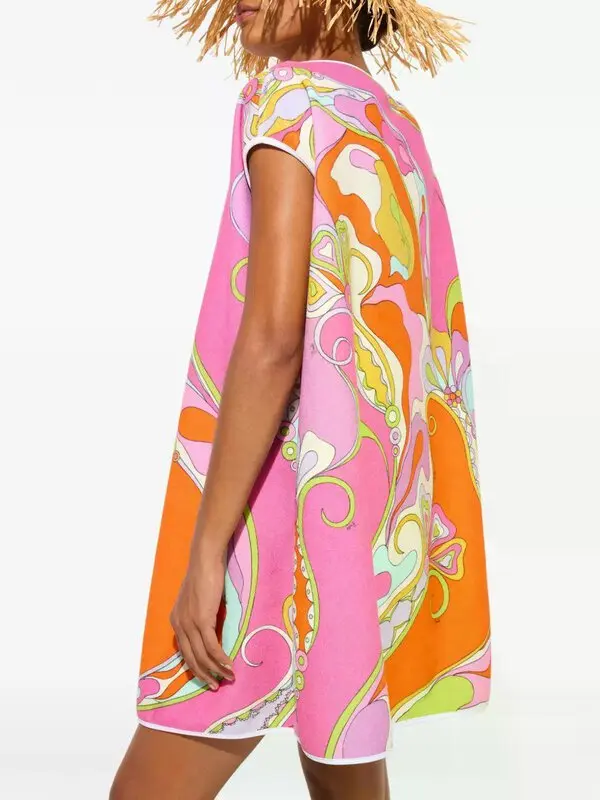Emilio Pucci Orchidee Print Cotton Terry Dress