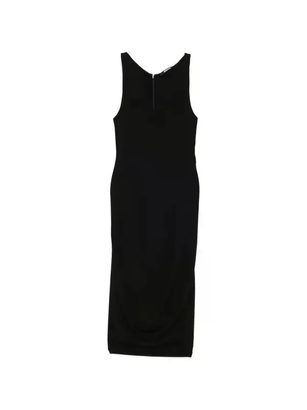 Jacquemus Scoop Neck Sleeveless Midi Dress - Black
